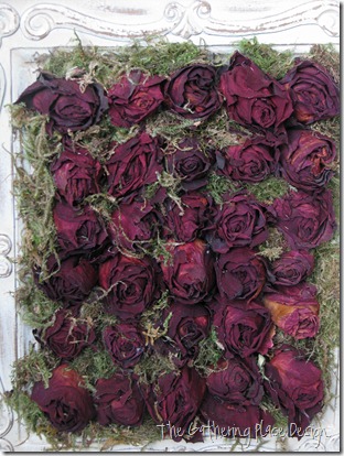 The Gathering Place Design: Rose Art {a way to display your dried flowers}